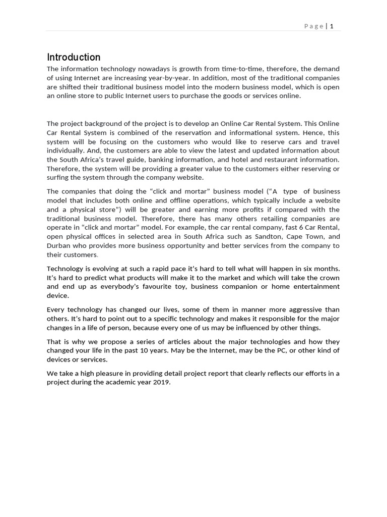 Car Rental System Proposal PDF Free | PDF | Php | My Sql