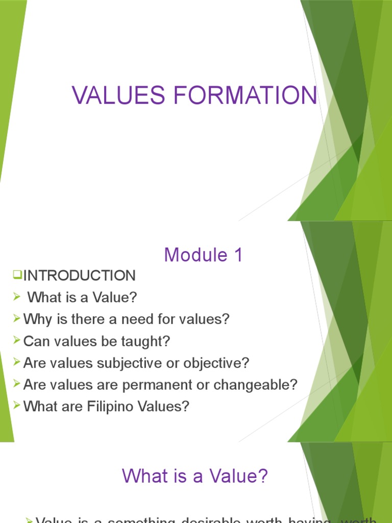 Values Formation | PDF | Value (Ethics) | Sacred