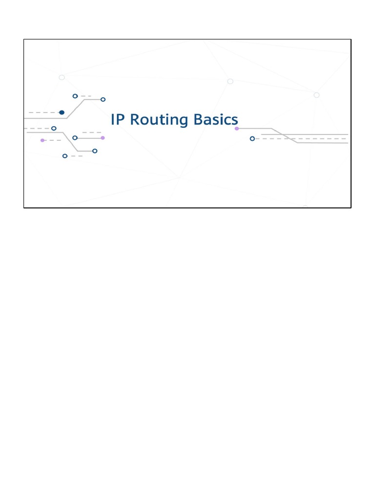05 IP Routing Basics | PDF | Routing | Ip Address