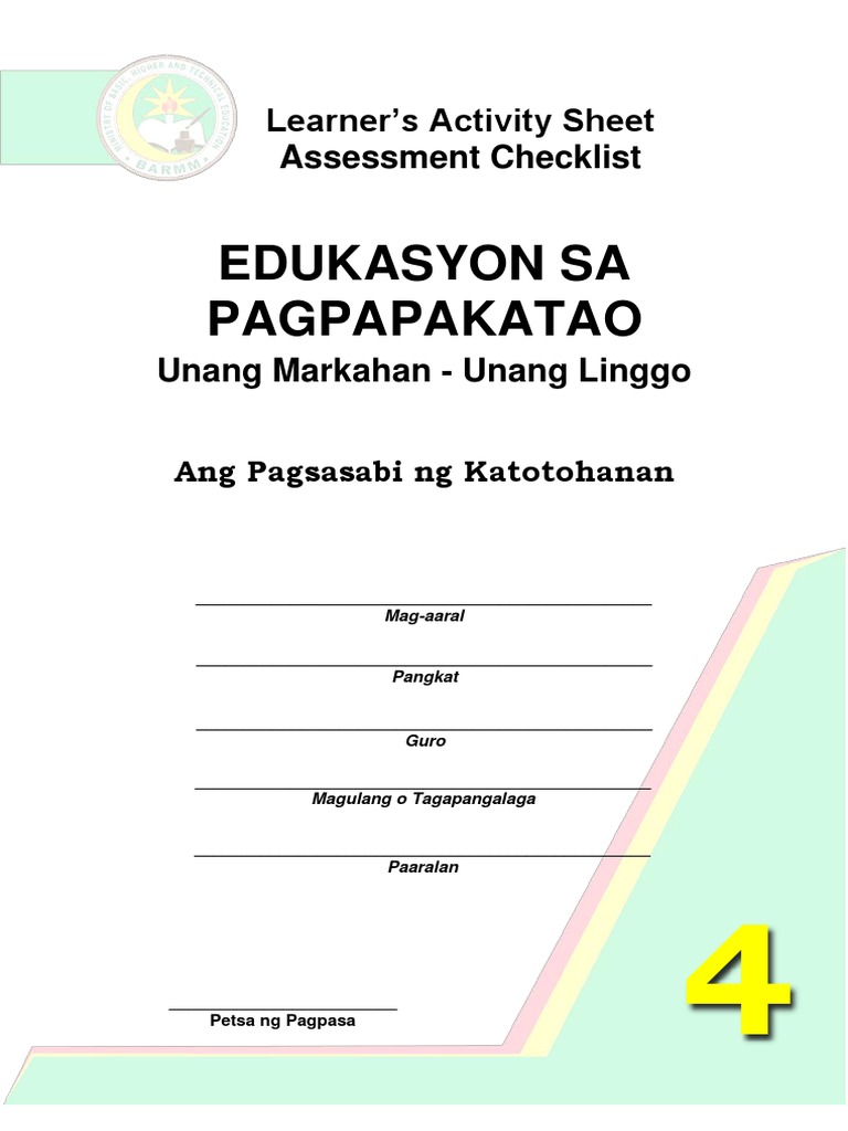 ALM - ESP Grade 4 - Q1W1 | PDF