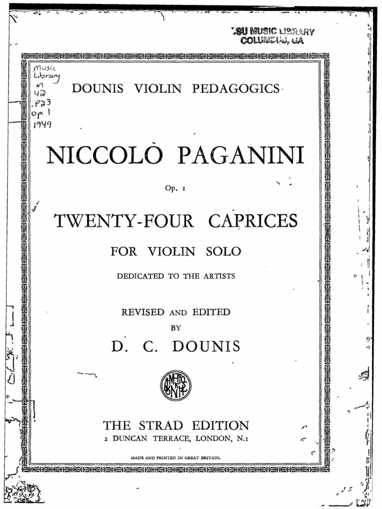IMSLP647768 PMLP03645 Dounis Paganini 24 Caprices | PDF