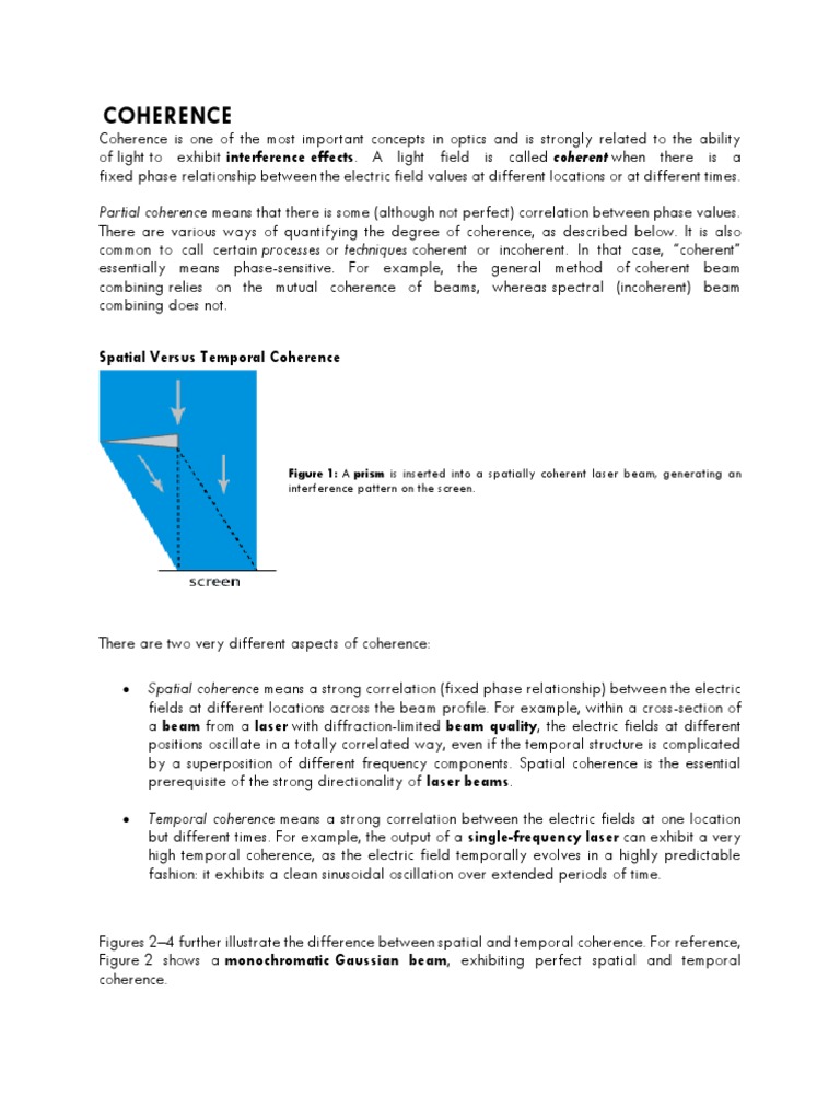 Unit 5 - Coherence | PDF | Bandwidth (Signal Processing) | Coherence ...