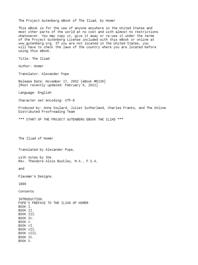 The Iliad by Homer | PDF | Hector | Homer