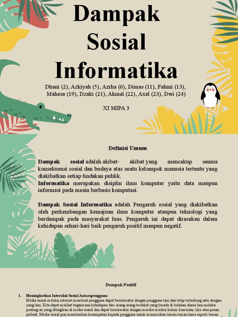 BTIK Dampak Sosial Informatika | PDF