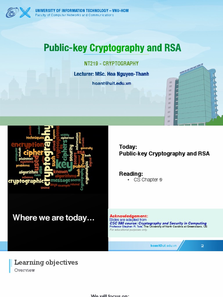 Lecture 05 - Public-Key Cryptography and RSA | PDF | Cryptography ...
