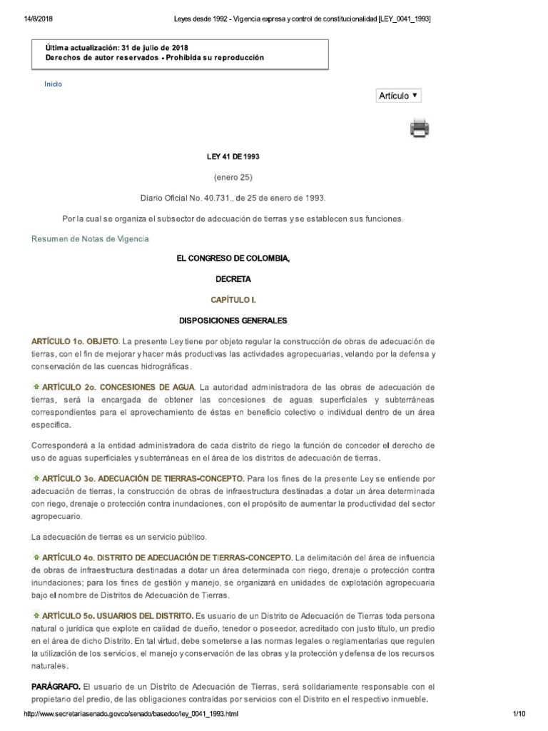 Ley 41 de 1993 | PDF