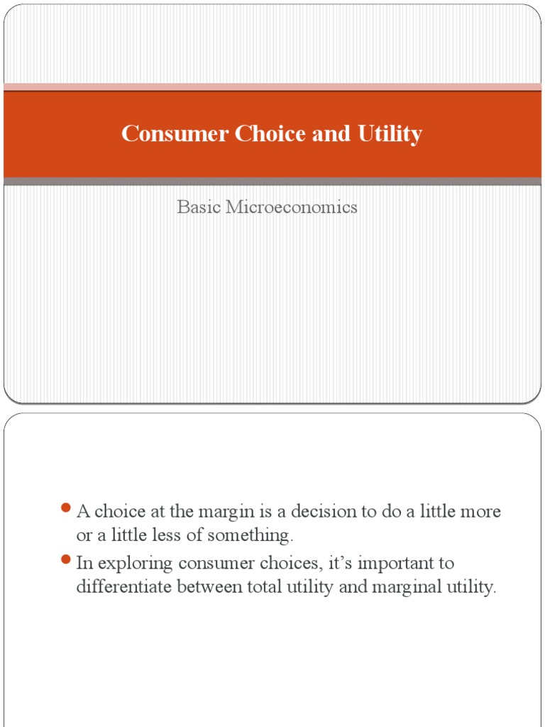 Consumer Choice and Utility: Basic Microeconomics | PDF | Demand | Utility