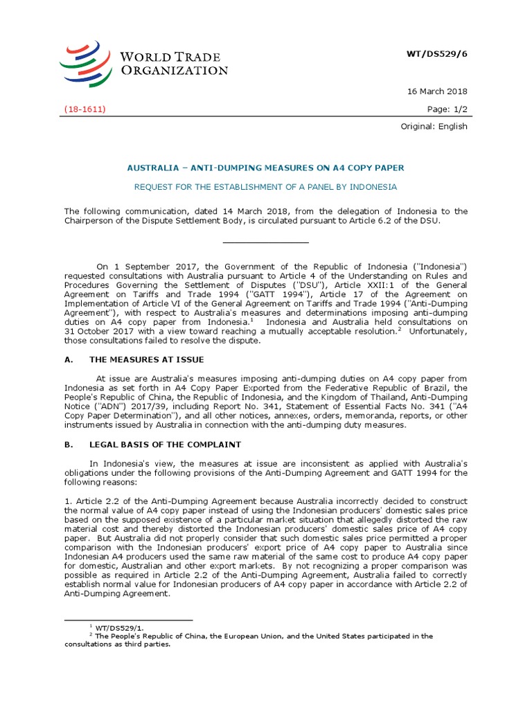 Lecture-6 - WTO Anti-Dumping Measures | PDF | Dumping (Pricing Policy ...