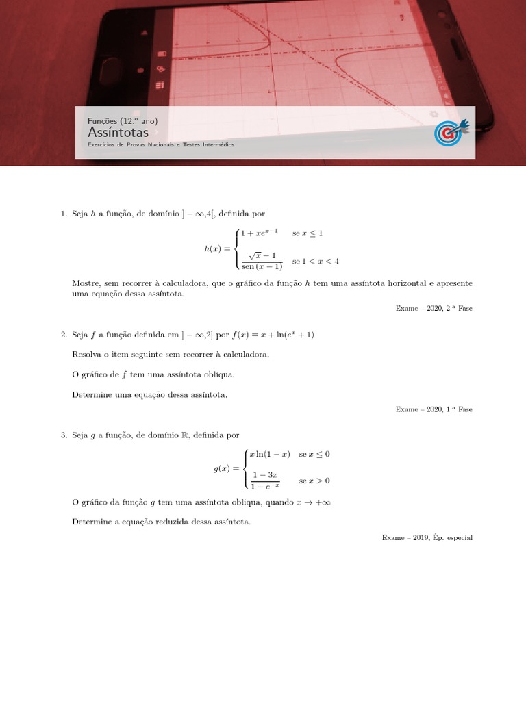 Estudo de Assintotas em Funções | PDF | Equações | Função (Matemática)