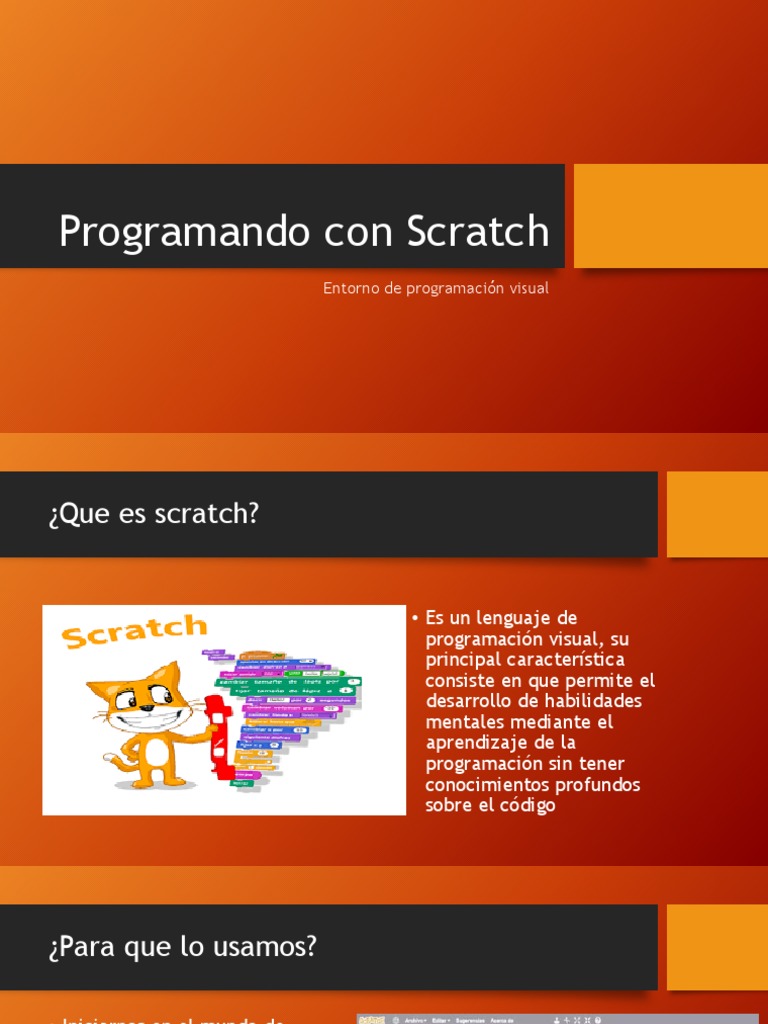 Presentacion Scratch | PDF | Scratch (lenguaje de programación) | Ciencias de la Computación