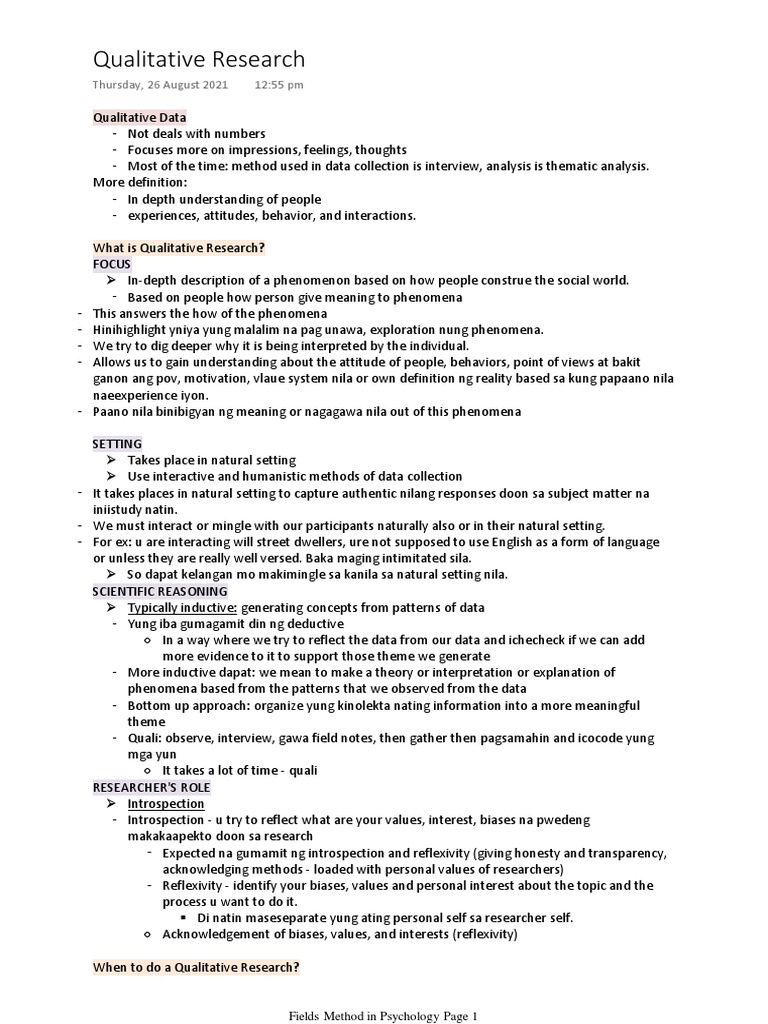 Qualitative Research | Download Free PDF | Interview | Qualitative Research
