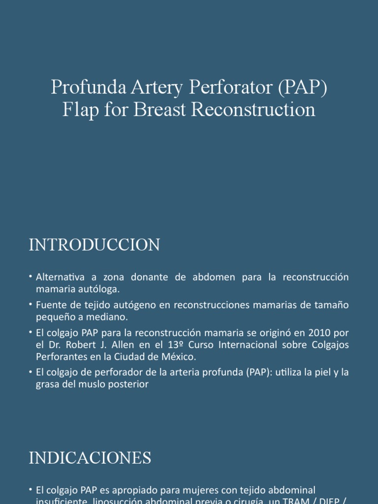 Profunda Artery Perforator (PAP) Flap | PDF | Abdomen | Especialidades ...