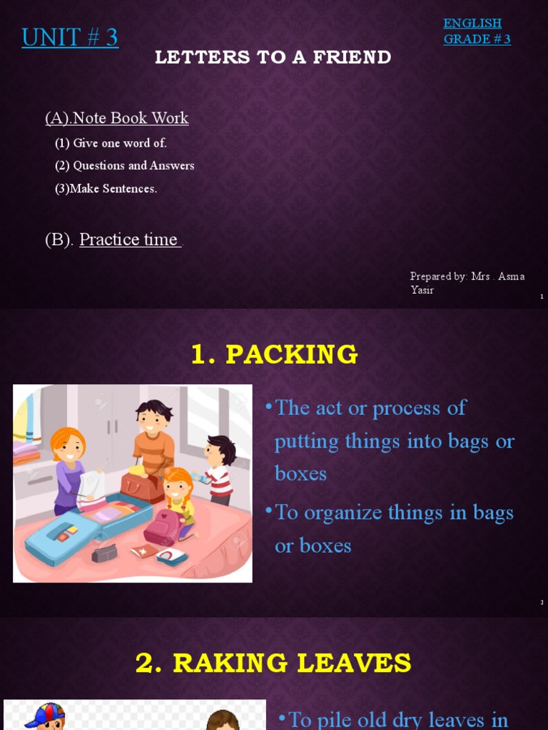 Unit # 3: Letters To A Friend | PDF