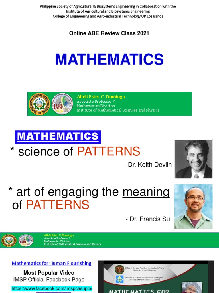 ABE Review Class Mathematics Session | PDF | Mathematics