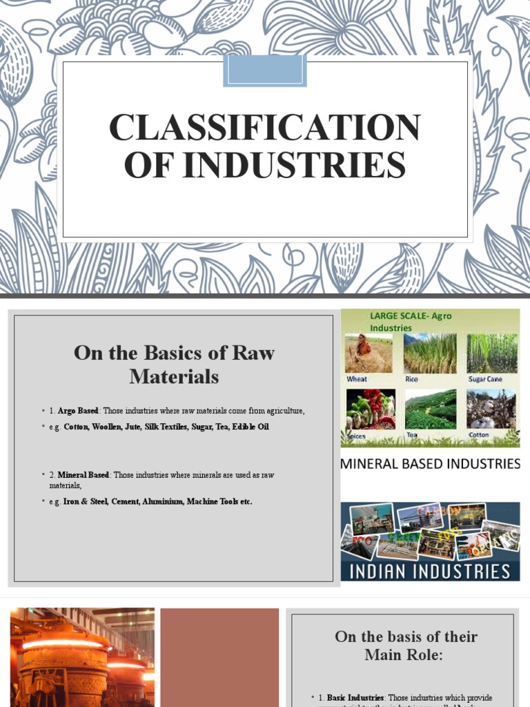 Classification of Industries | PDF | Steel | Economies