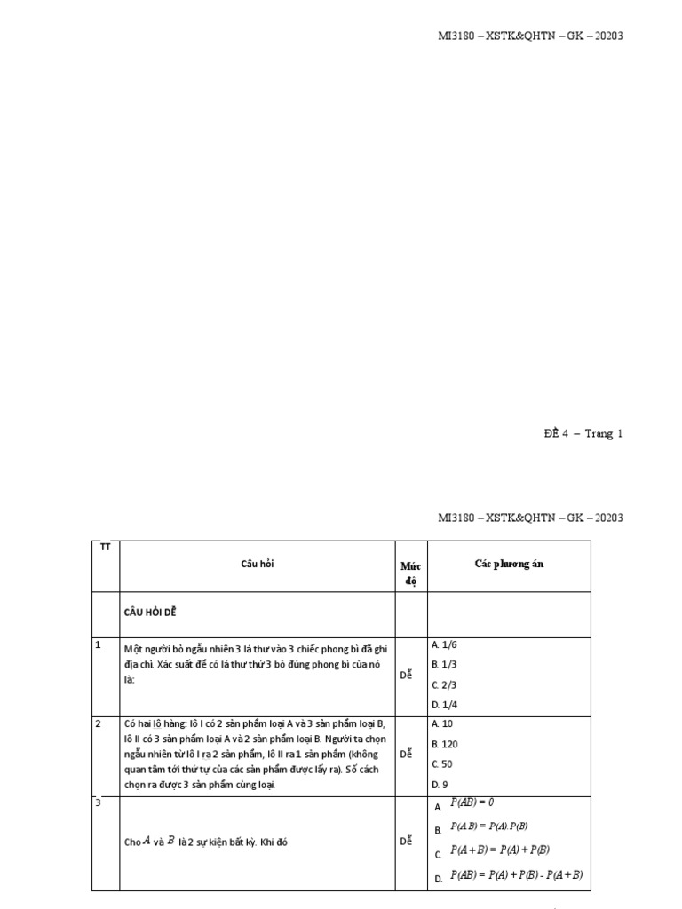 Mi3180 - XSTK&QHTN - GK - 20203 | PDF