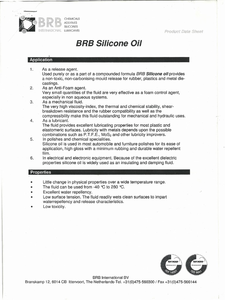 BRB Silicone Oil: Ce Ce | PDF
