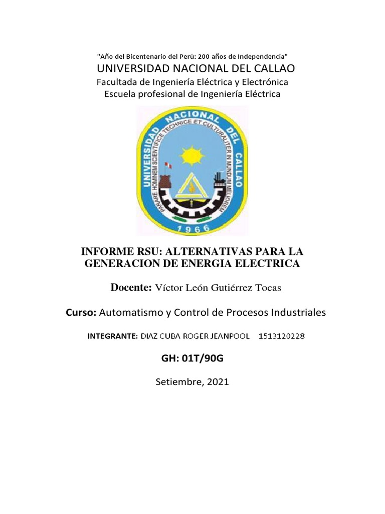 Informe Rsu Alternativas de Energia Electrica | Descargar gratis PDF ...