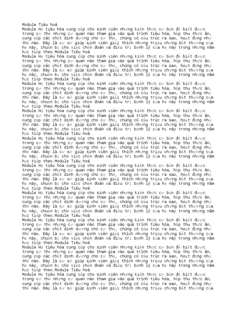 Module Tiêu Hoá | PDF