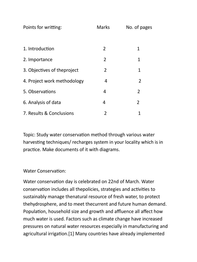 EVS Project | PDF | Water Conservation | Water Scarcity