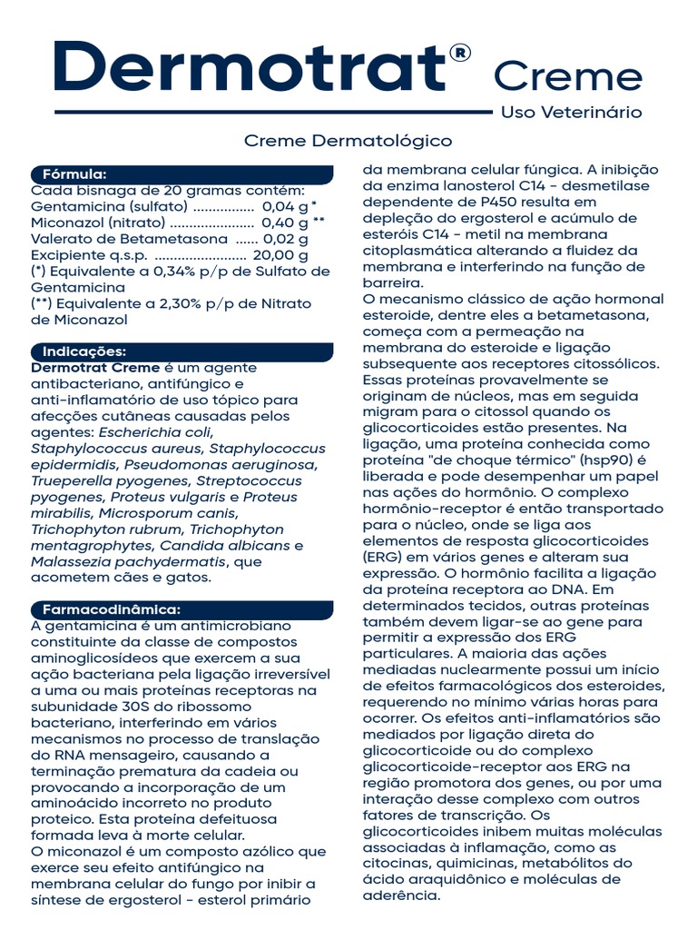 Dermotrat Bula-Creme | PDF | Proteínas | Glicocorticoide
