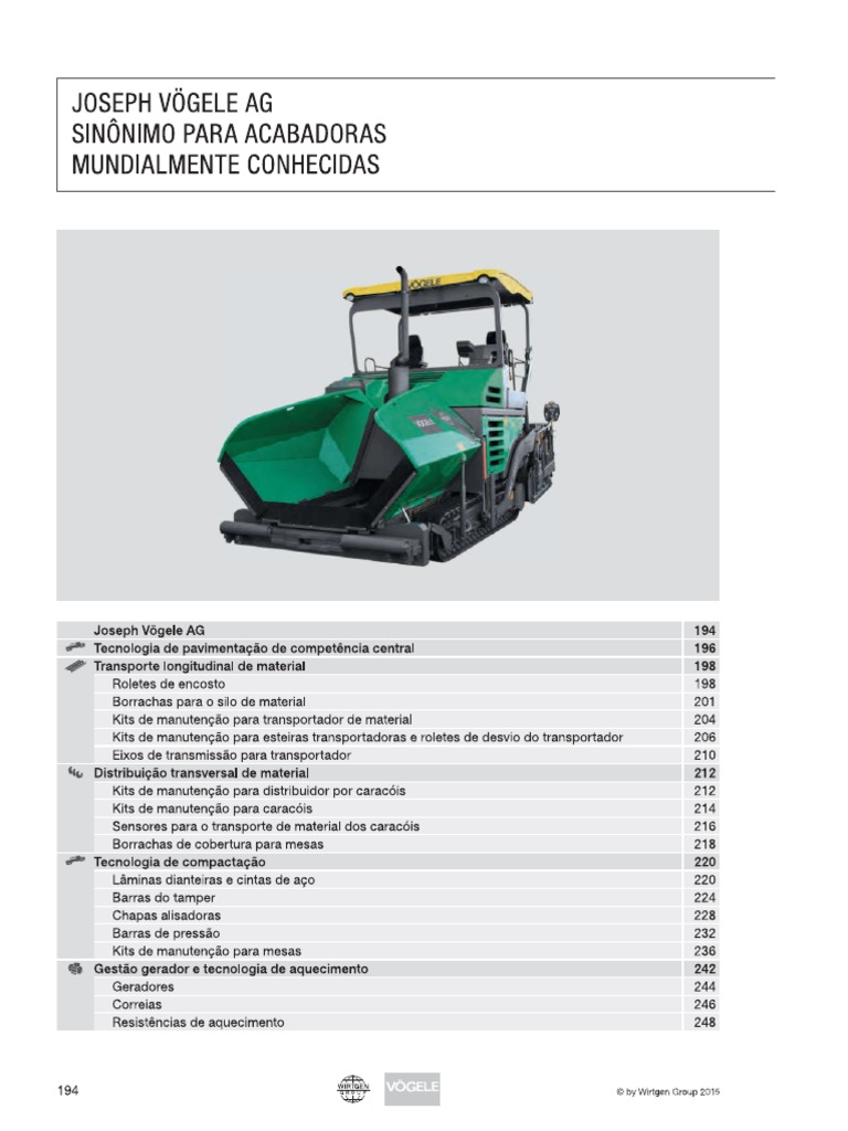 Parts Catalog - Vogele | PDF