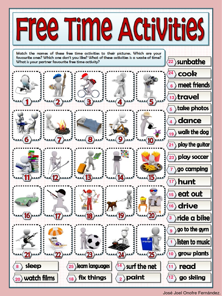 12 Free Time Activities | PDF