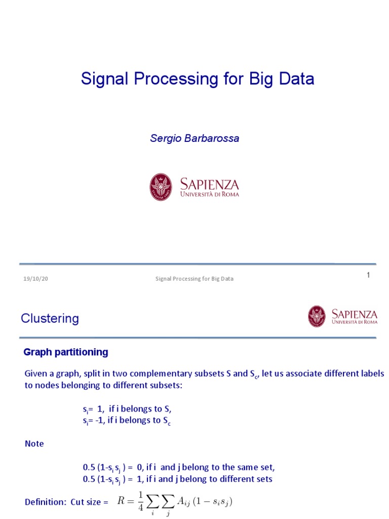 Spectral Graph Clustering Pdf Eigenvalues And Eigenvectors
