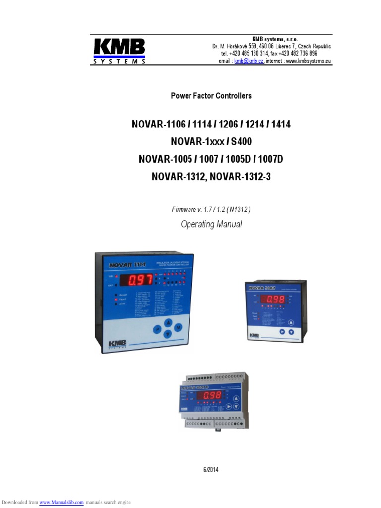 NOVAR-1106 / 1114 / 1206 / 1214 / 1414 NOVAR-1xxx / S400 NOVAR-1005 ...
