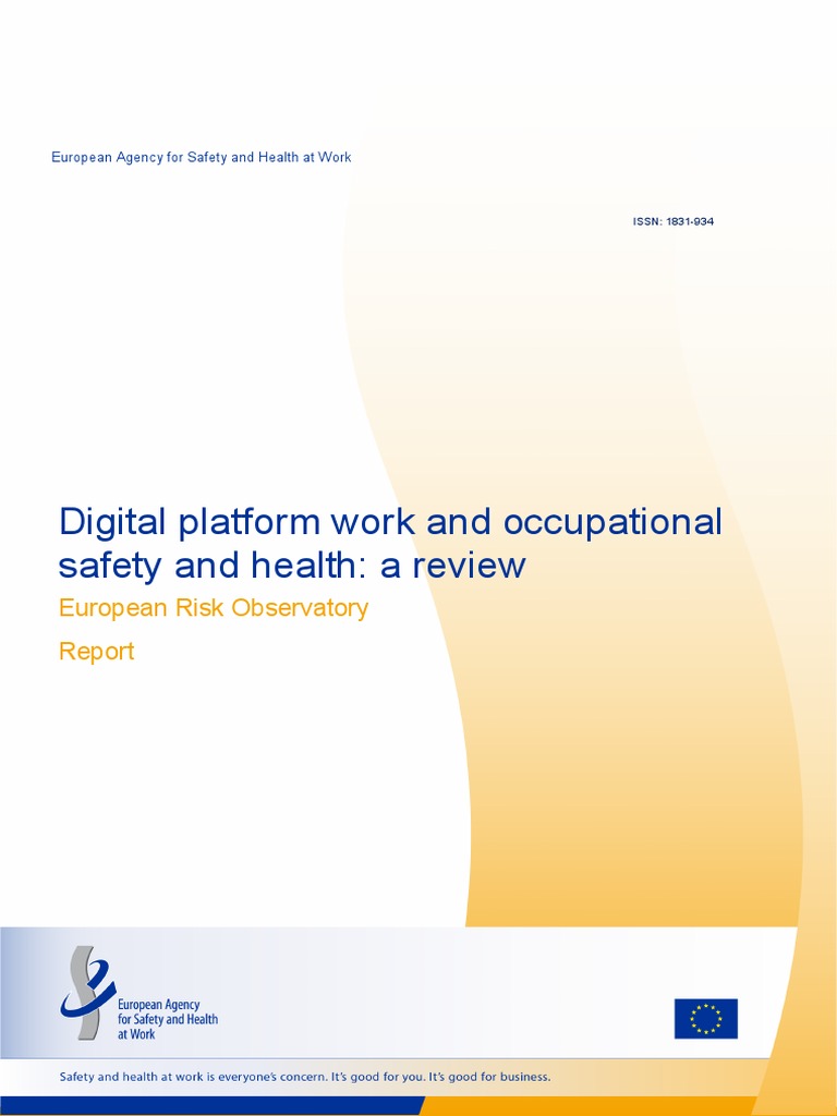 Digital Platform Work and Occupational Safety and Health: A Review ...