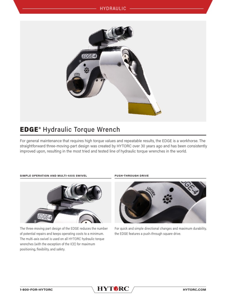 EDGE® Hydraulic Torque Wrench: Simple Operation and Multi-Axis Swivel ...