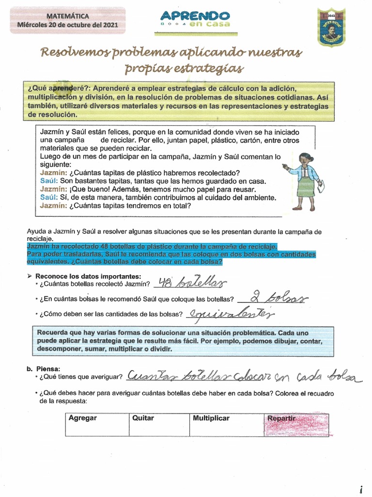 Tarea Matematica 20.10.2021 | PDF