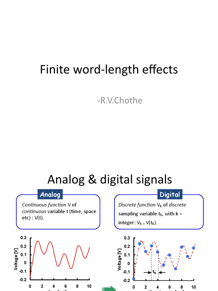 Finite Word-Length Effects | PDF | Analog To Digital Converter | Signal ...