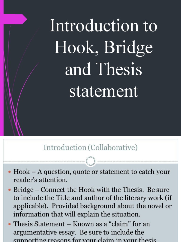 Hook, Bridge and Thesis | PDF
