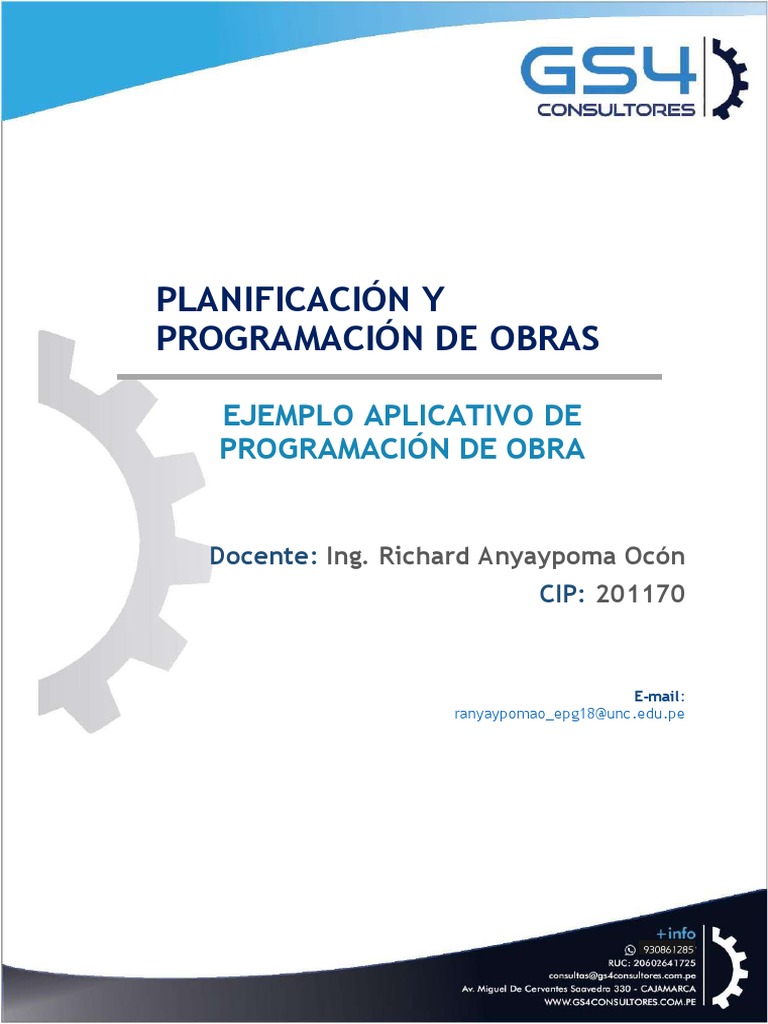 Ejemplo Programacion de Obra | PDF