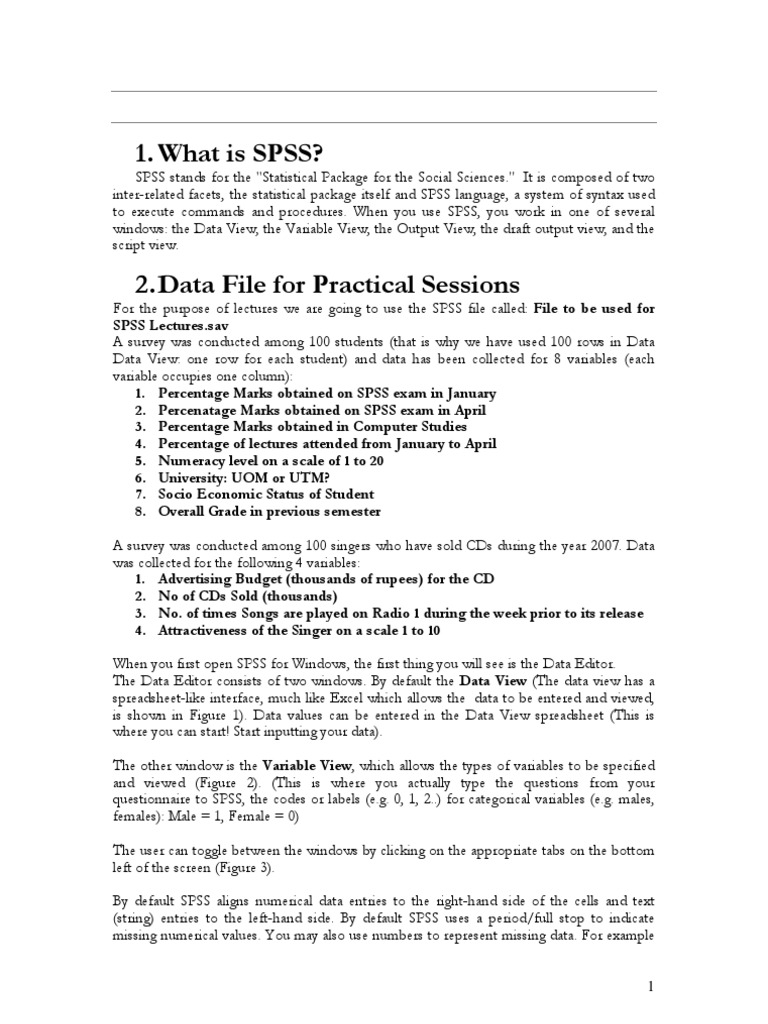 Introduction to SPSS Basics | PDF | Student's T Test | Outlier