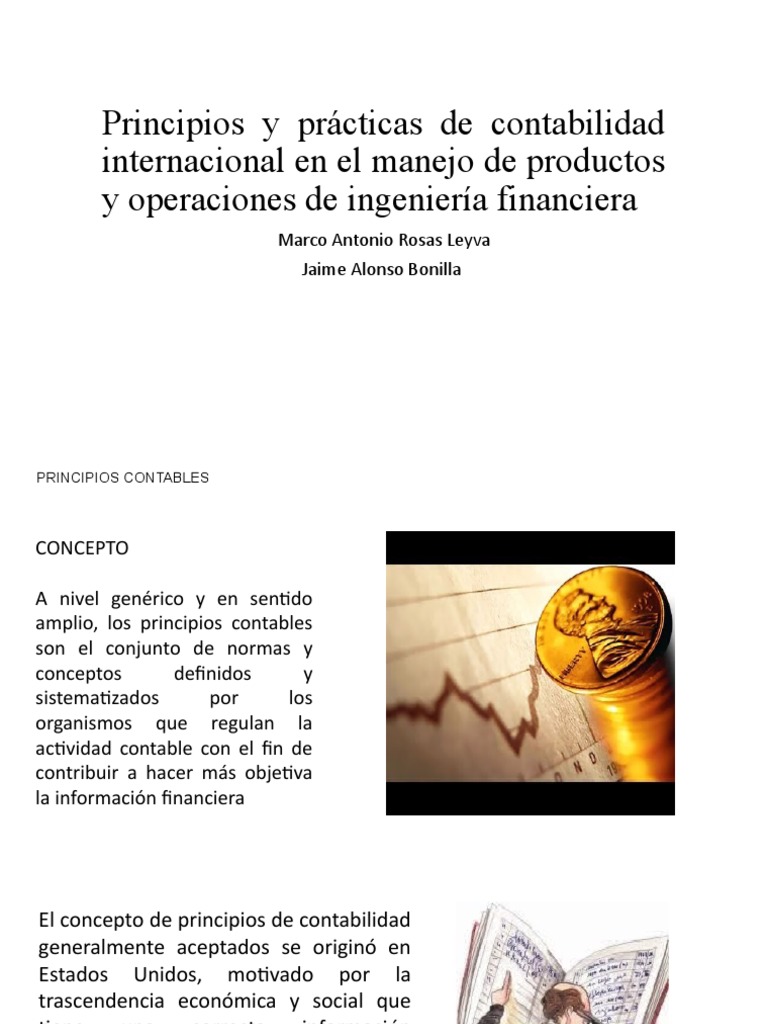 Principios y Prácticas de Contabilidad Internacional en El | PDF ...