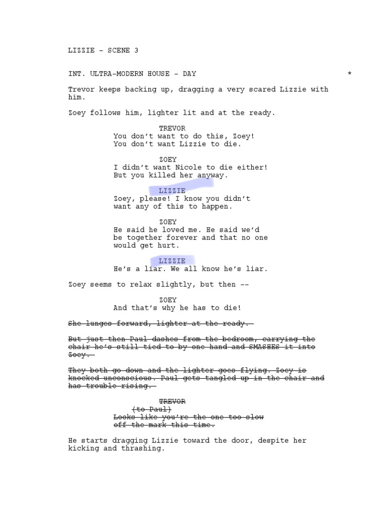 Lizzie 3 Script | PDF