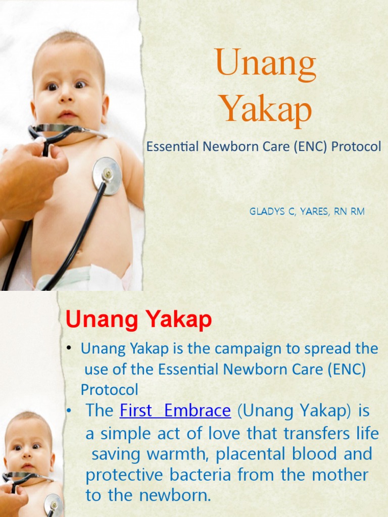 Unang Yakap: Essential Newborn Care (ENC) Protocol | PDF ...