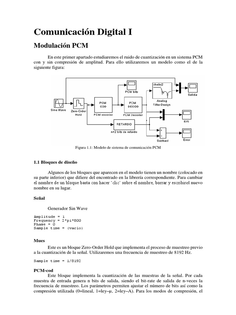 Lab PCM | PDF | Muestreo (procesamiento de señal) | Algoritmos