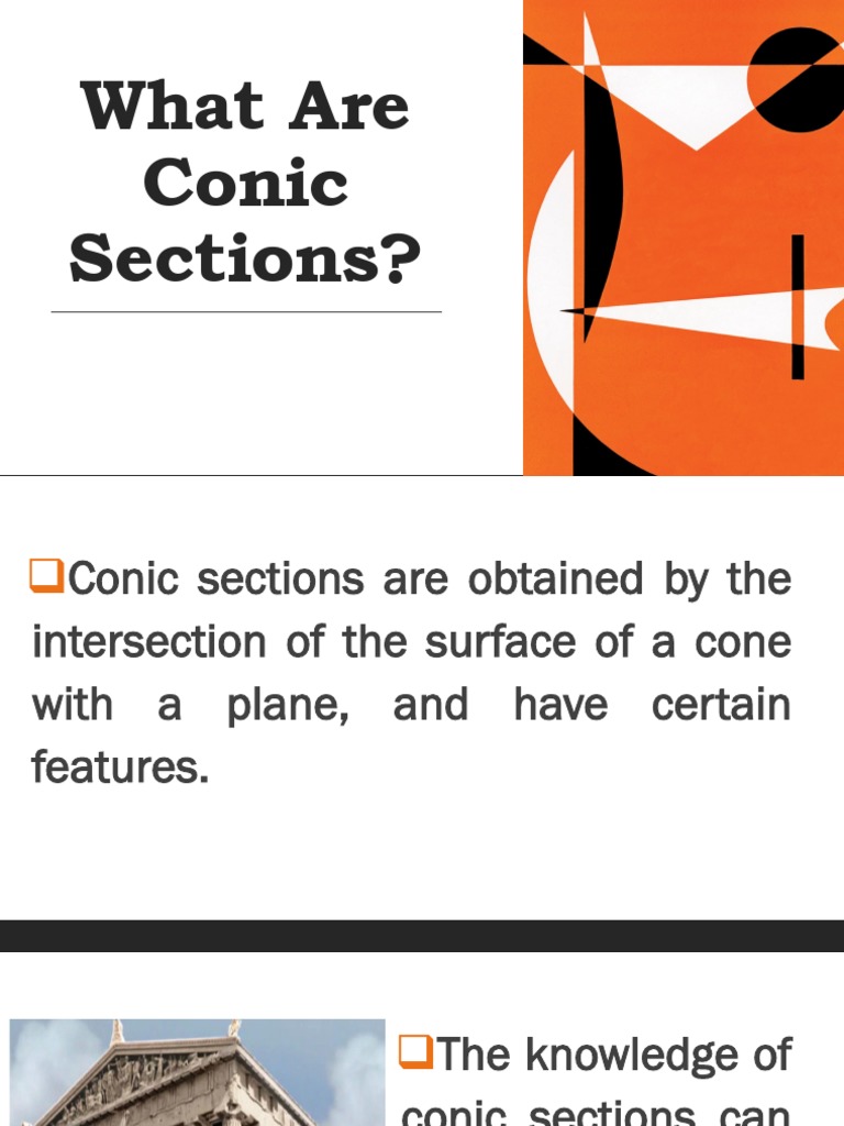 Lecture 1 - Introduction (Conic Sections) | PDF | Ellipse | Geometric ...