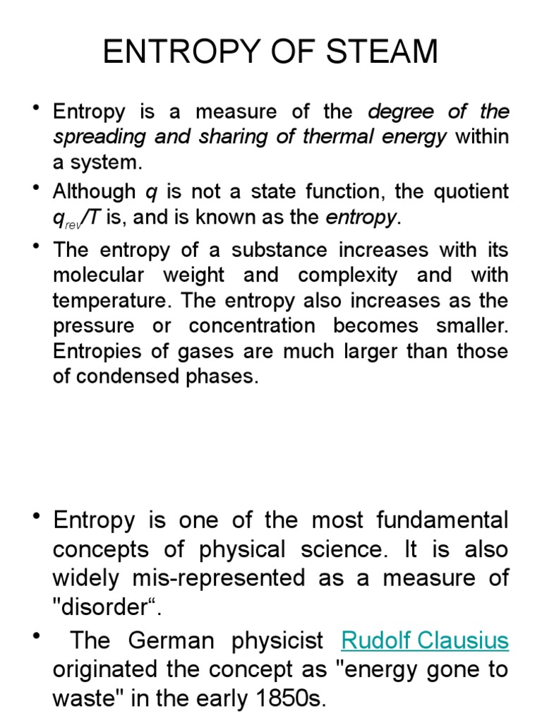 Entropy of Steam | PDF | Entropy | Statistical Mechanics