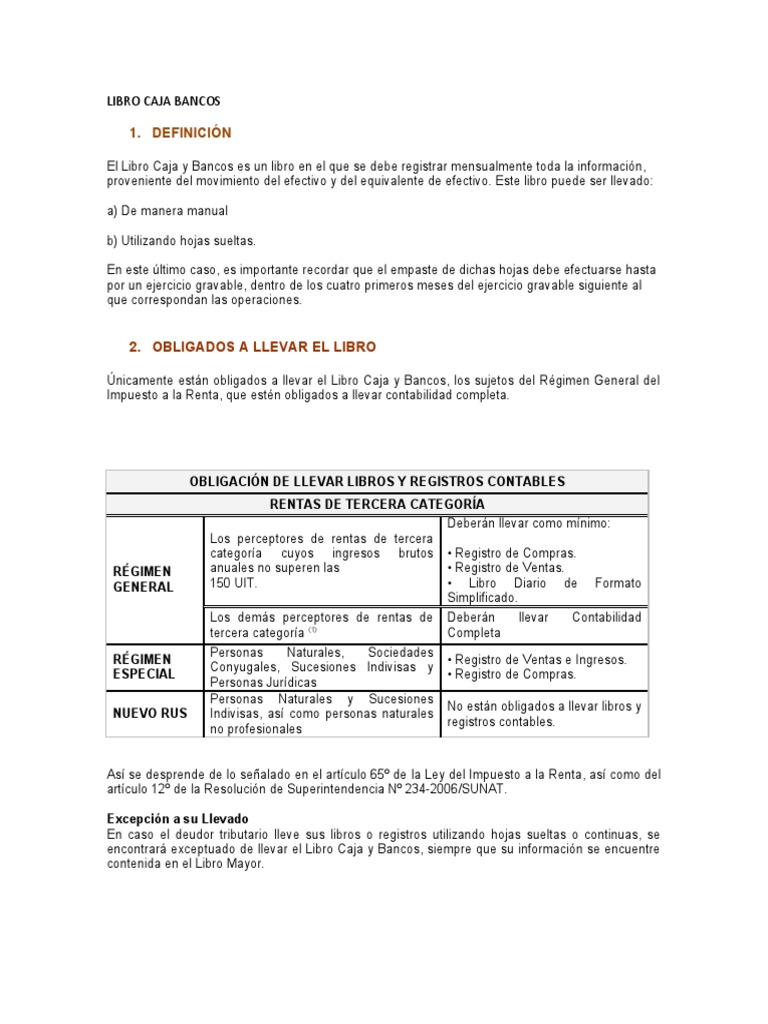Guía del Libro Caja y Bancos | PDF | Contabilidad | Economias