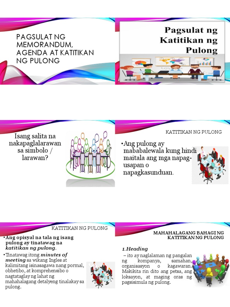 Katitikan NG Pulong | PDF