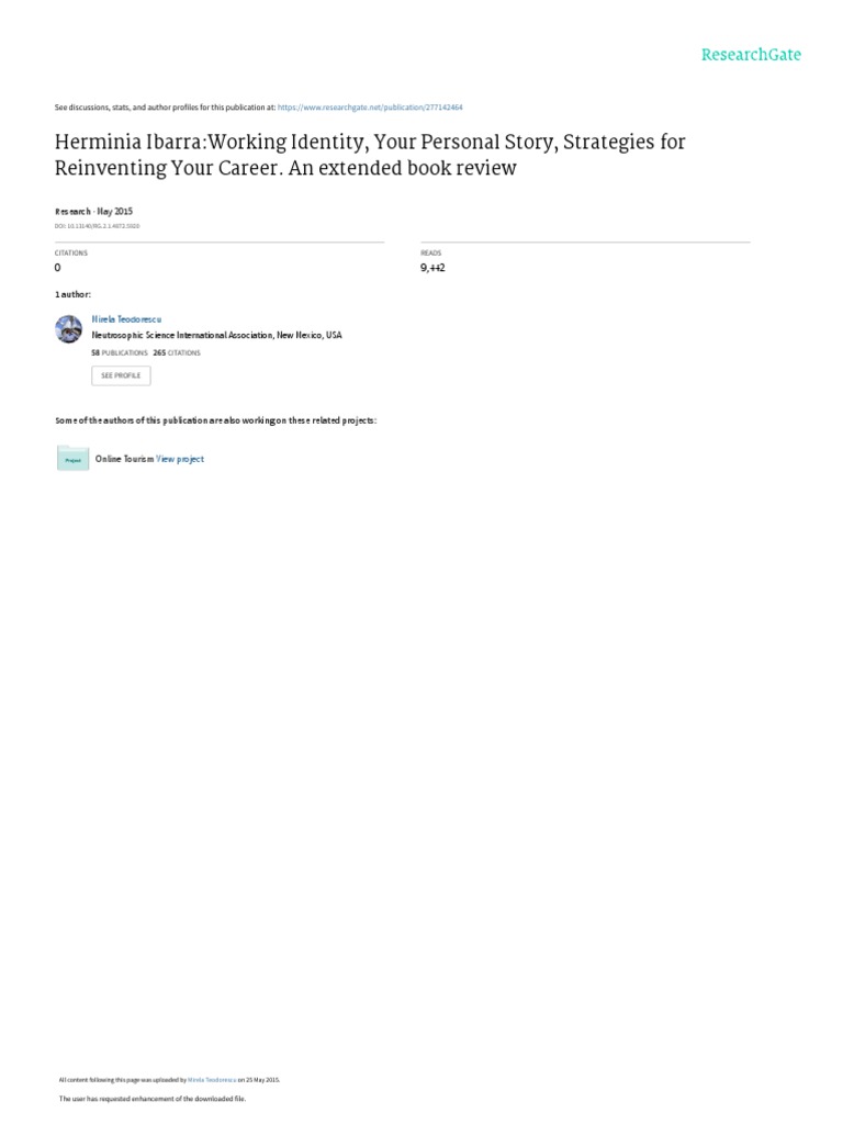 Herminia Ibarra:Working Identity, Your Personal Story, Strategies For ...