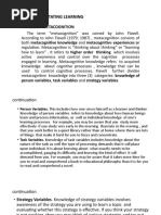 Facilitating Learning Module 11 | PDF | Metacognition | Learning