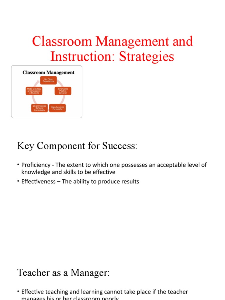 8 Classroom Management and Instruction 7 | PDF | Classroom Management ...
