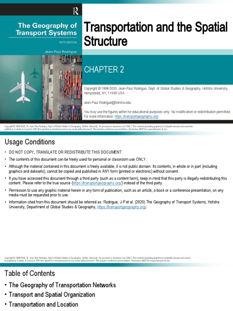 Transportation and The Spatial Structure | PDF | Network Topology ...