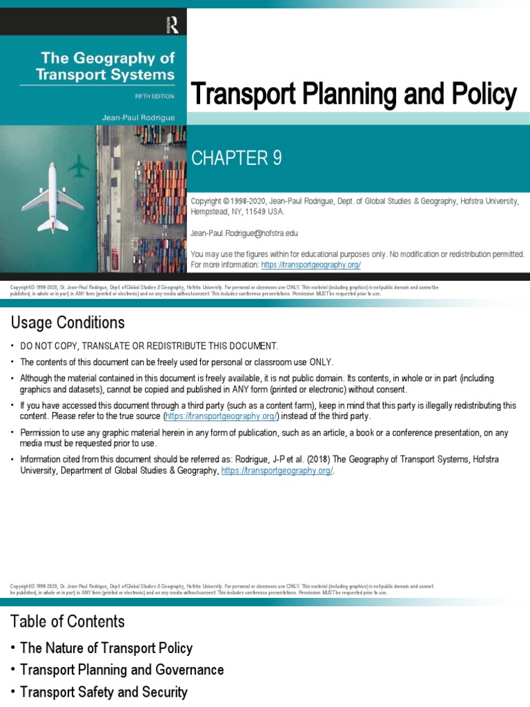Transport Planning and Policy | PDF | Transport | Taxes