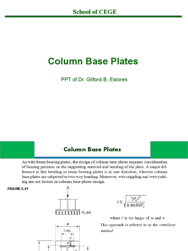 CE134P-2 - Column Base Plates | PDF
